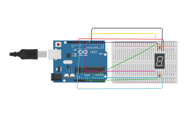 Circuit Design Led 7 Tinkercad
