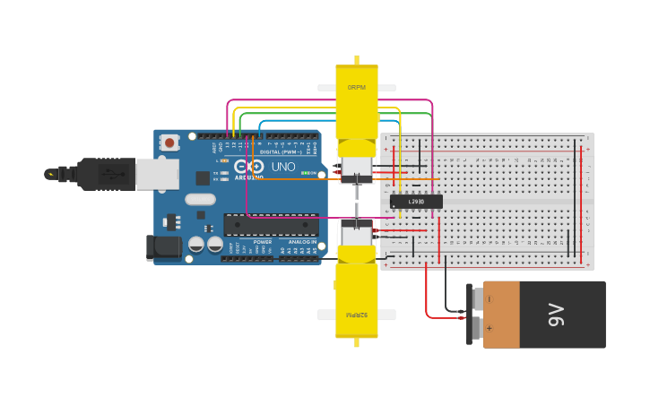 Circuit design Right_speed demo - Tinkercad