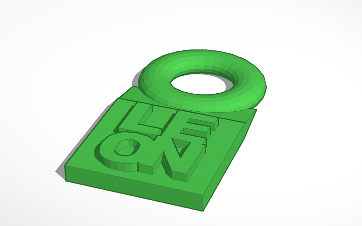 3d Design Leons Keychain Tinkercad