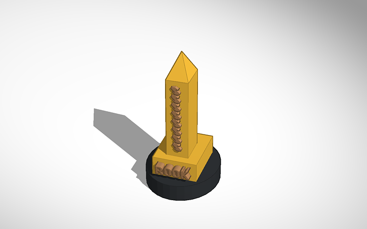3D design Rook- Egyptian Obelisk - Tinkercad