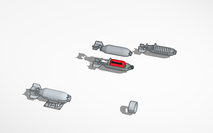 3D design RC plane firework bomb - Tinkercad