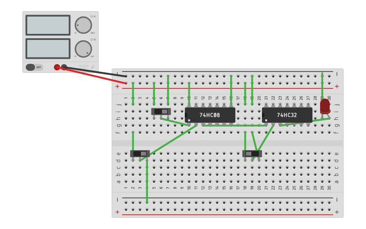 Circuit design MOD3_Combine AND-OR Gate - Tinkercad