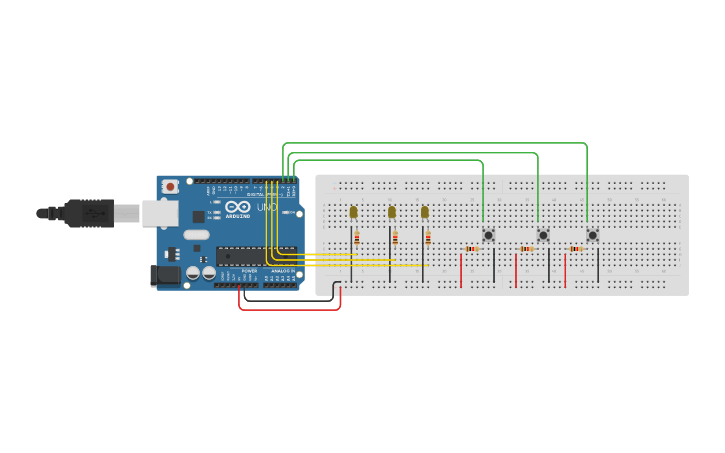 Circuit design Elevador de três pisos - Tinkercad