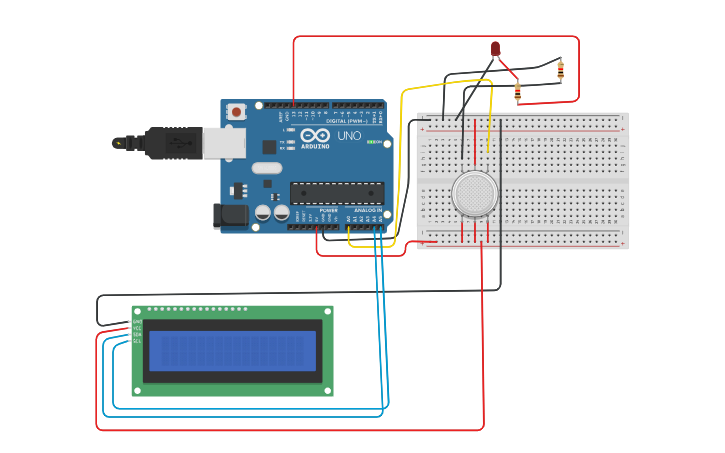 Circuit Design Air Pollution Tinkercad
