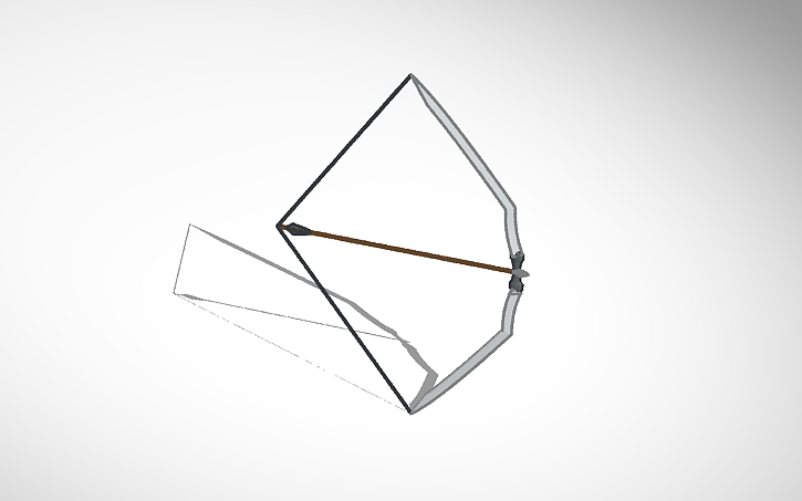 3D design Bow and Arrow - Tinkercad