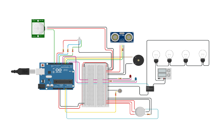 Circuit design Smart Home - Tinkercad