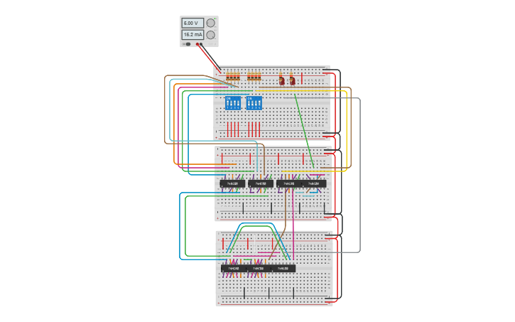 Circuit design ALU bit - Tinkercad