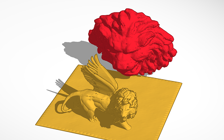 3D design winged lion | Tinkercad