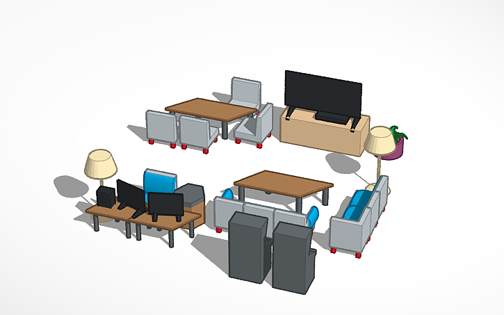 3D design gaming room | Tinkercad