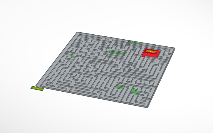 3D design Copy of Solo Run Micromouse Maze - Tinkercad