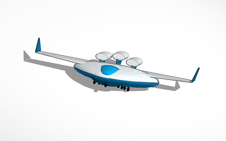 3D design Plane BWB: 47 Pieces - Tinkercad