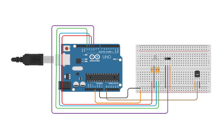 Circuit design Mechatronics | Tinkercad