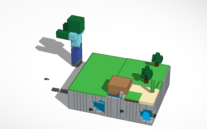 3D design Minecraft Play set | Tinkercad