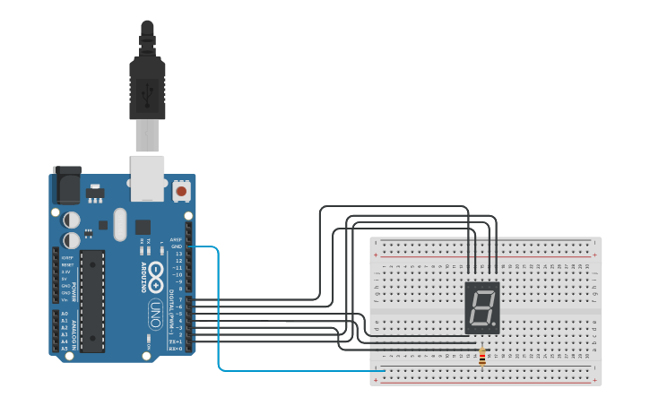 Circuit design DISPLAY SETE SEGUIMENTOS ARDUINO | Tinkercad Circuit design DISPLAY SETE SEGUIMENTOS ARDUINO | Tinkercad