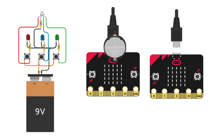Circuit design Copy of micro:bit animation challenge - Tinkercad