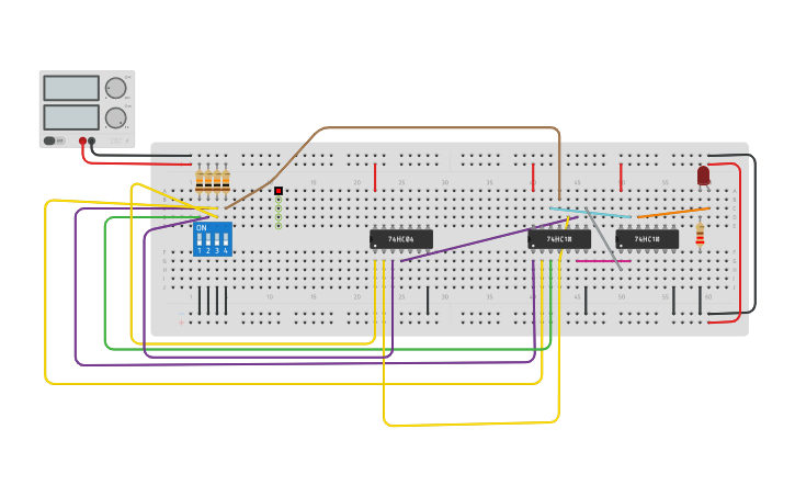 Circuit design Circuito logico - Tinkercad