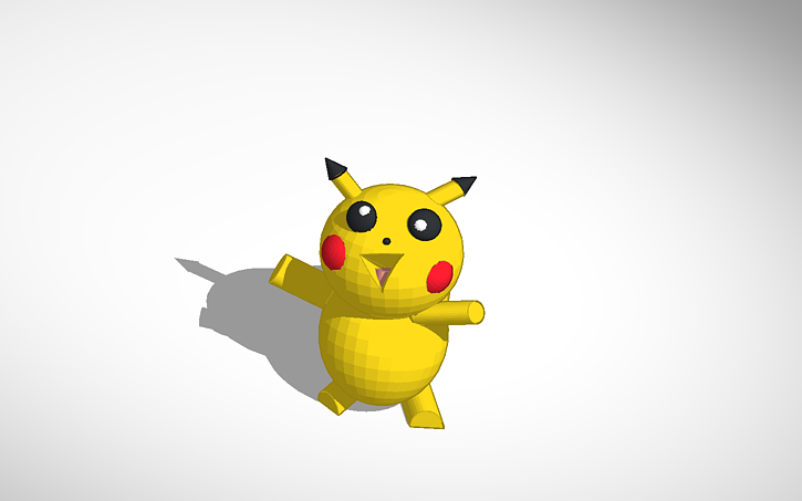 3D design Pickachu | Tinkercad