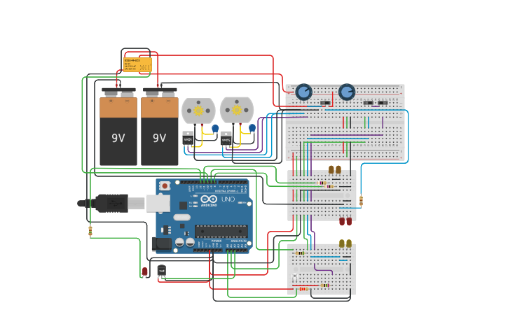 Circuit design TeamKart Electronics Project | Tinkercad
