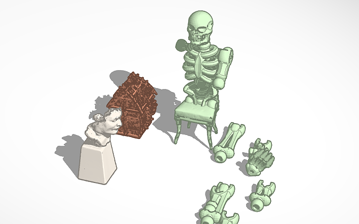 3D design Halloween 3D PRINT Scary Set | Tinkercad