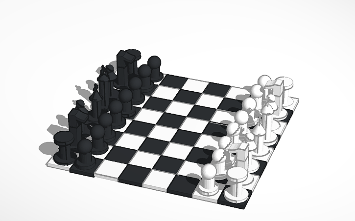 3D design Tabla de sah - Tinkercad