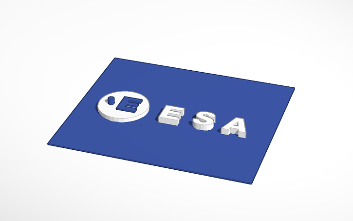 3D design ESA logo - Tinkercad