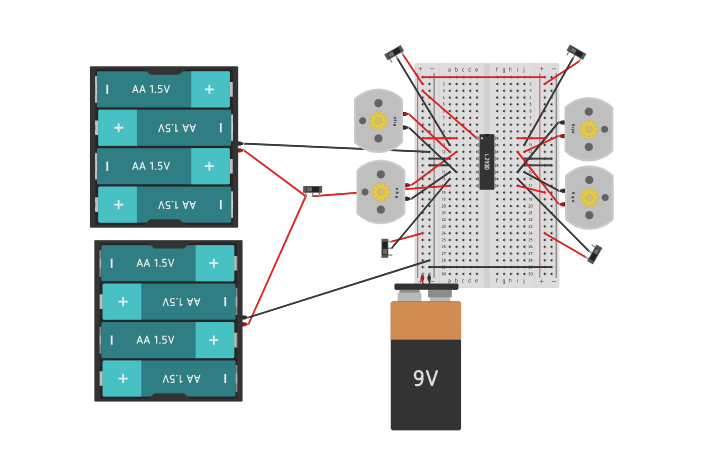 Circuit design RC motor design | Tinkercad