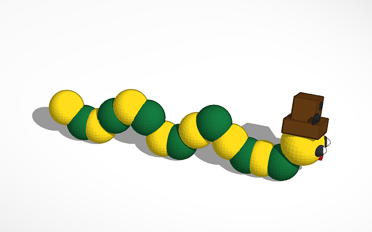 3D design Cute Caterpillar | Tinkercad