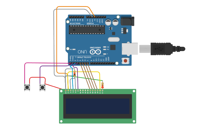 Circuit design Digital Clock without RTC - Tinkercad