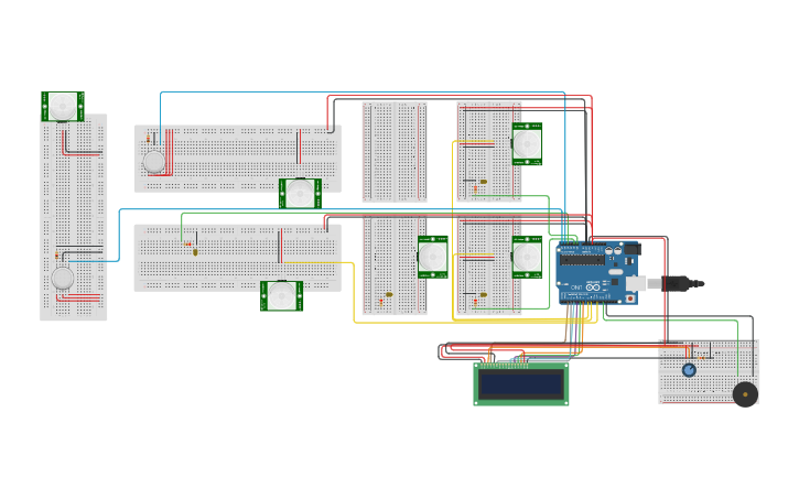 Circuit design Copy of Copy of Mini-projet SMART Home | Tinkercad