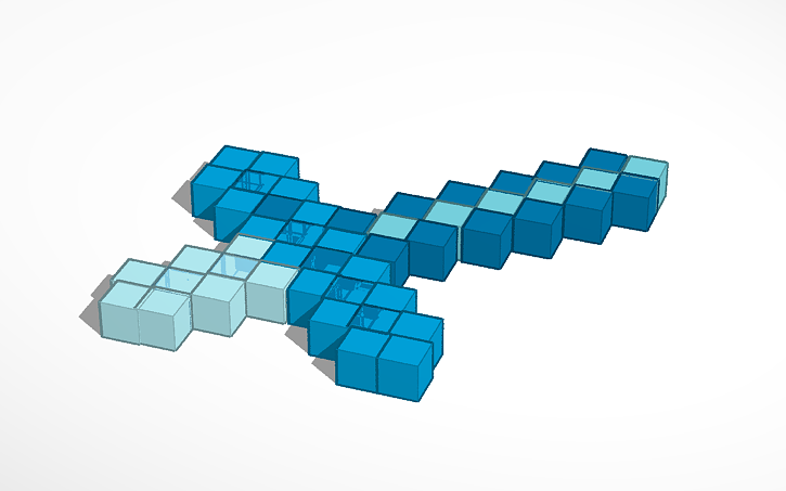 3D design Minecraft Sword - Tinkercad