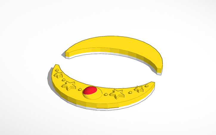 3D design Sailor V's Crescent Compact - Tinkercad