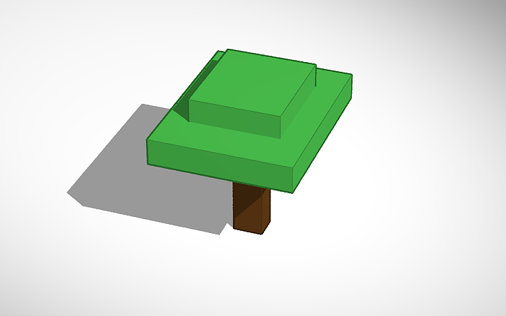3D design Tree from minecraft - Tinkercad