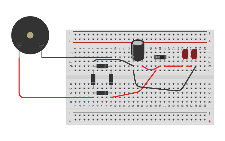 Circuit Design Piezoelectric Tinkercad
