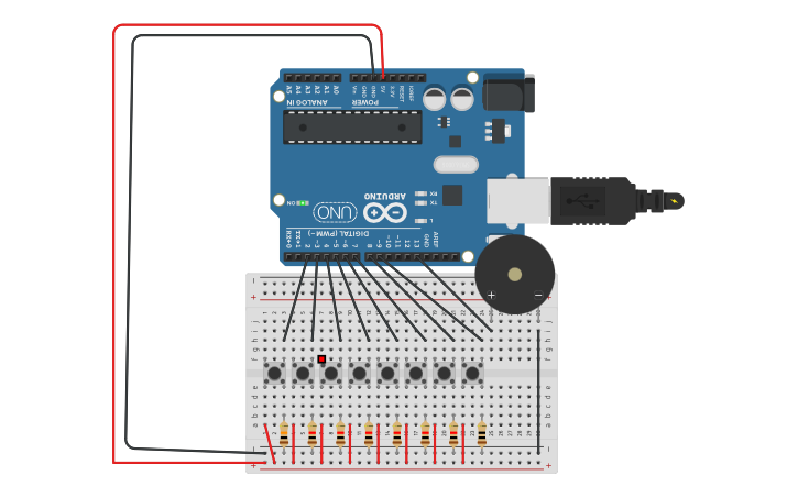 Circuit design uno r3 - Tinkercad