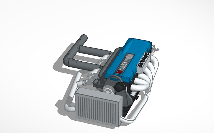 3D design Nissan RB26DETT engine - Tinkercad
