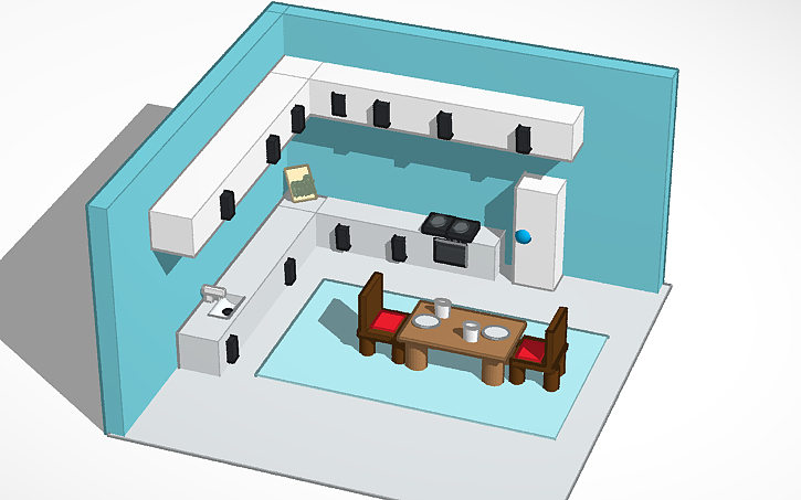3D design a kitchen - Tinkercad