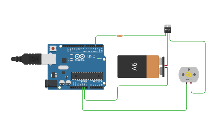 Circuit design Control de Velocidad con Arduino - Tinkercad