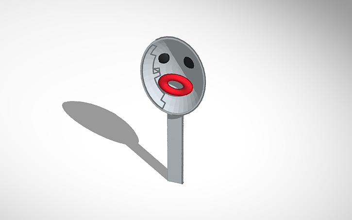 3D design a spoon with a face | Tinkercad