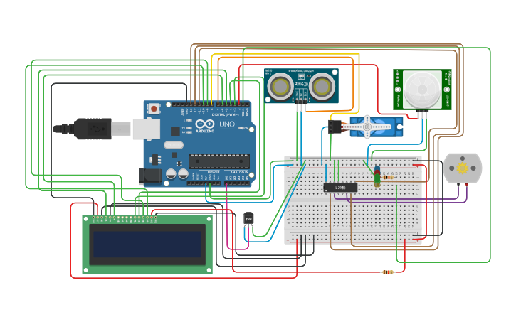 Circuit design Home Automation System - Tinkercad