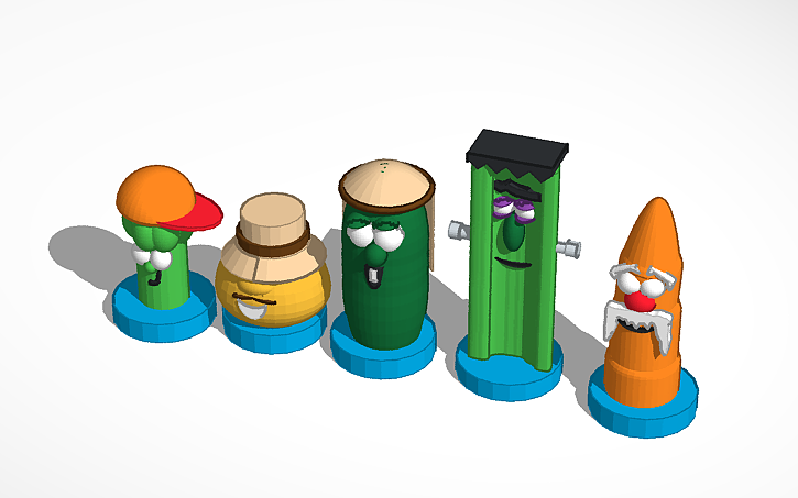 3D design Veggie tales - Tinkercad