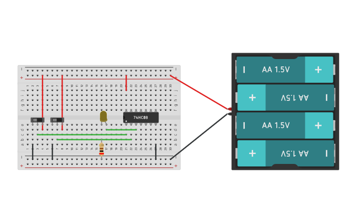Circuit design AND gate | Tinkercad