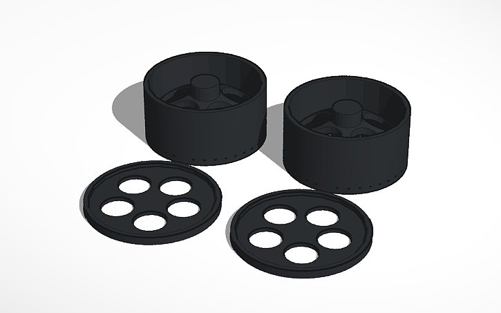 3D design Co2 Dragster Wheels - Tinkercad