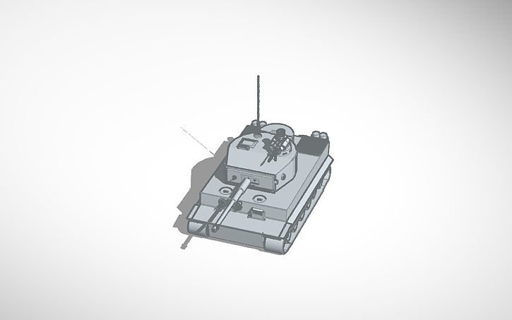 3D design Tiger Tank 3D Print - Tinkercad