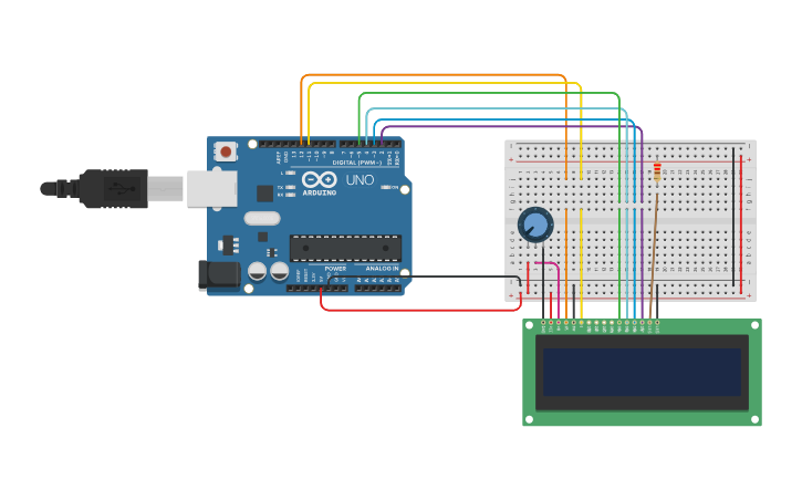 Circuit design Panel Publicitario con Arduino - Tinkercad