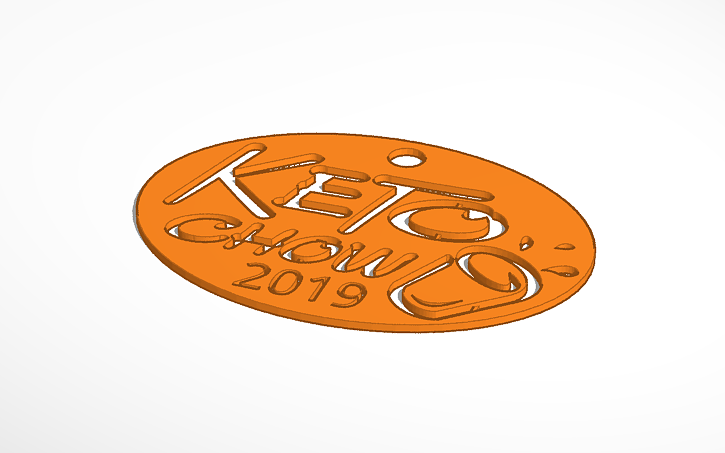 3D design 2019 Keto Chow Logo (cutout) - Tinkercad