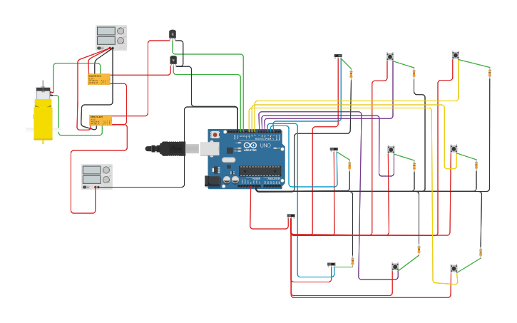 Circuit design Ascensor de 3 Pisos - Tinkercad