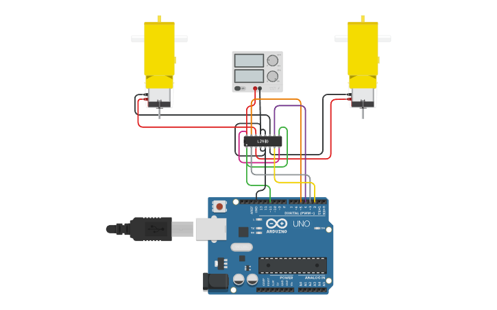 Circuit Design Motores Tinkercad
