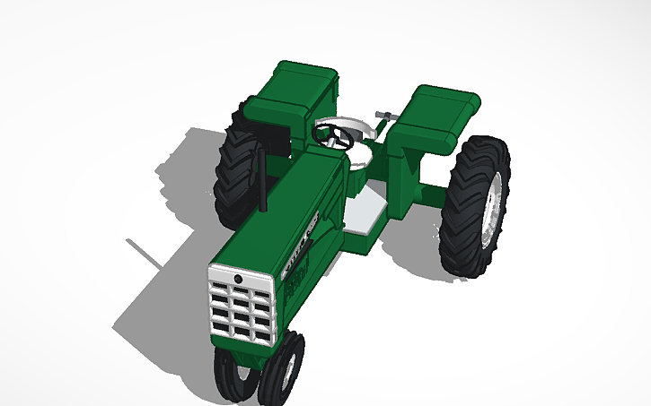 3D design stock 1968 Oliver 1950-T Tractor narow front | Tinkercad