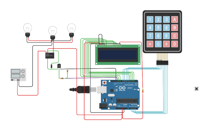 Circuit design Arduino Password Access Control Circuit - Tinkercad Circuit design Arduino Password Access Control Circuit - Tinkercad
