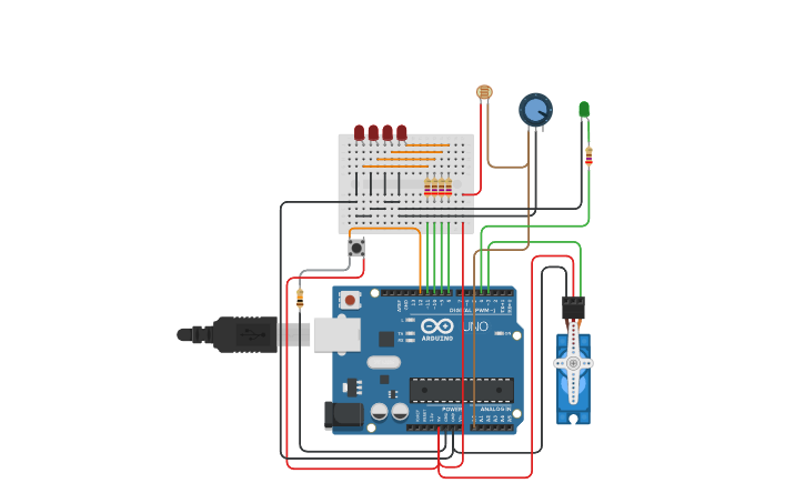 Circuit Design Урок 10 Iot Годівниця для тварин Tinkercad